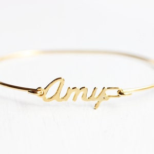 Amy Name Bracelet Gold, Name Bracelet, Vintage Name Bracelet Gold ...