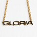 Gloria Name Necklace Gold Name Necklace Vintage Name - Etsy
