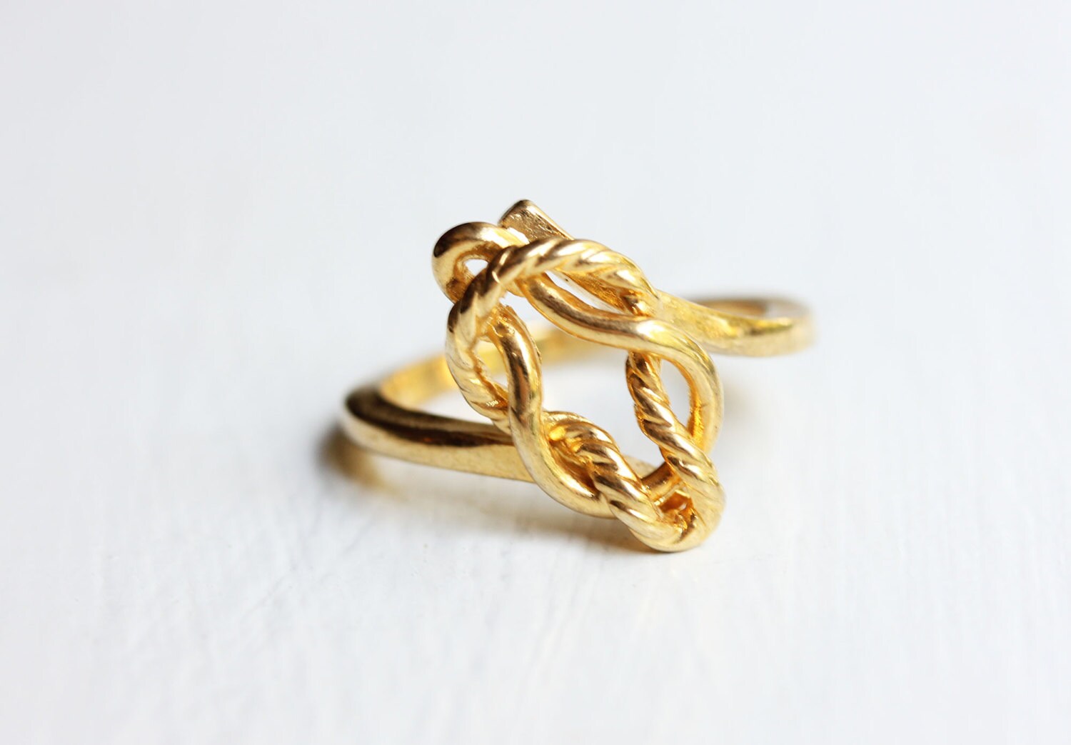 Rope Knot Ring Gold Knot Ring Knot Ring Silver Knot Ring - Etsy