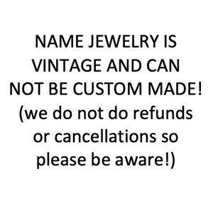 Mindy Name Necklace Gold, Name Necklace, Vintage Name Necklace Gold ...