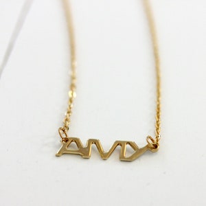 Amy Name Necklace Gold, Name Necklace, Vintage Name Necklace Gold ...