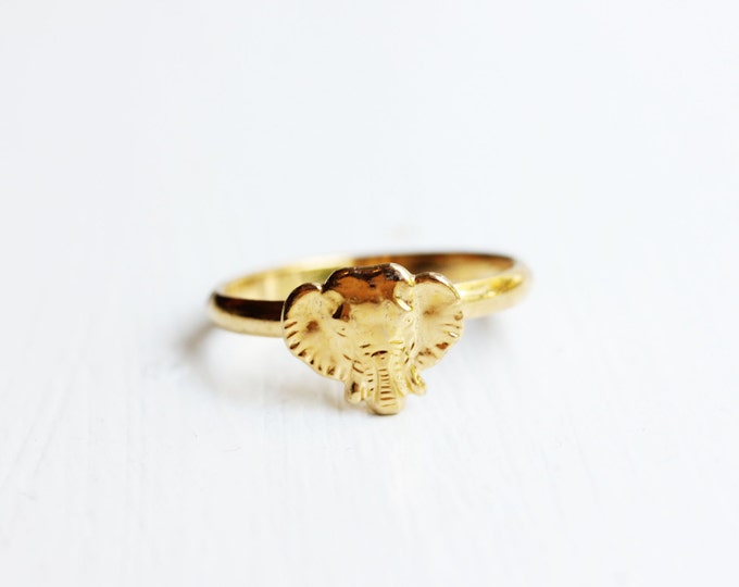 Elephant Head Ring Elephant Ring Gold Elephant Ring Gold - Etsy