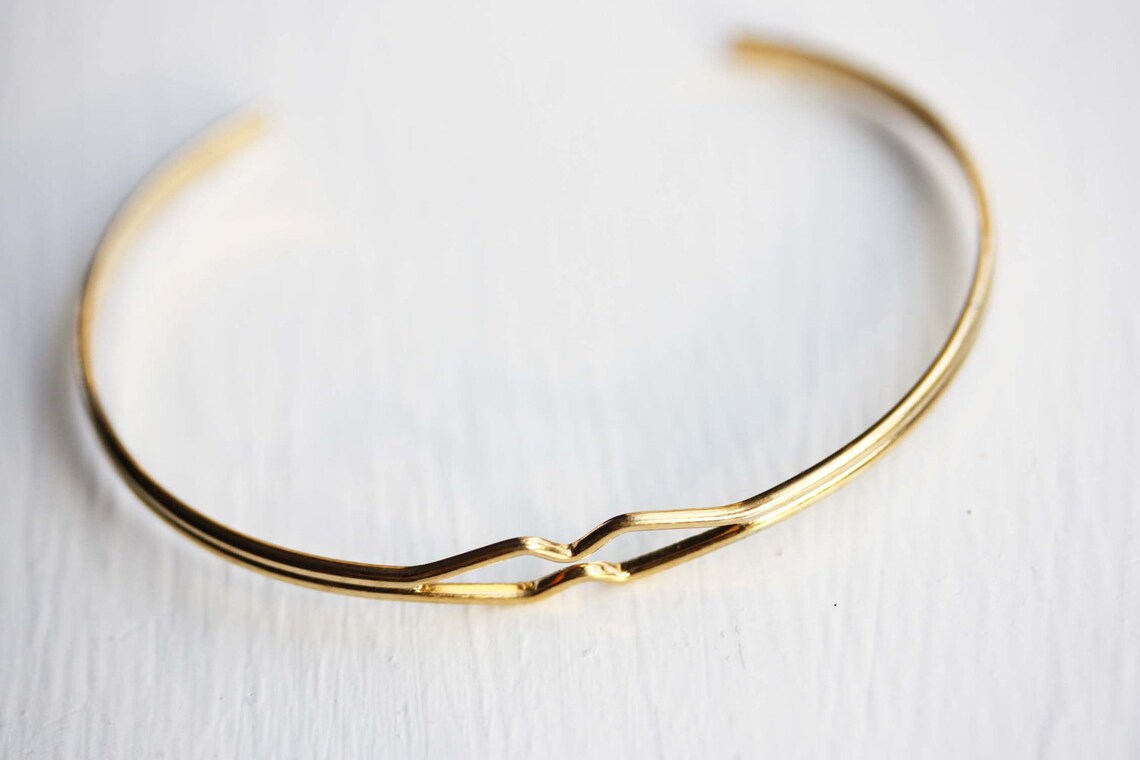 Geometric Cuff Bracelet, Diamond Bend Cuff Bracelet, Gold Cuff Bracelet ...