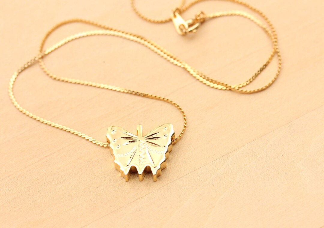 Gold Butterfly Necklace, Butterfly Necklace, Gold Necklace Necklace ...