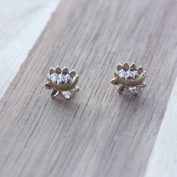 Lotus Flower Studs - Etsy