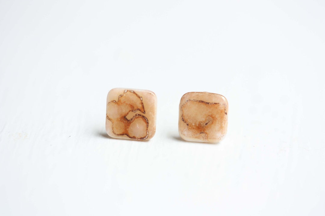 Tiny Pebble Studs, Beach Studs, Tile Studs, Square Studs, Glass Studs ...