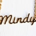 Mindy Name Necklace Gold Name Necklace Vintage Name Necklace - Etsy