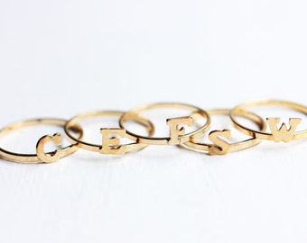 14k Solid Gold Men Monogram Ring. College Ring. Initial Ring. Gold ...