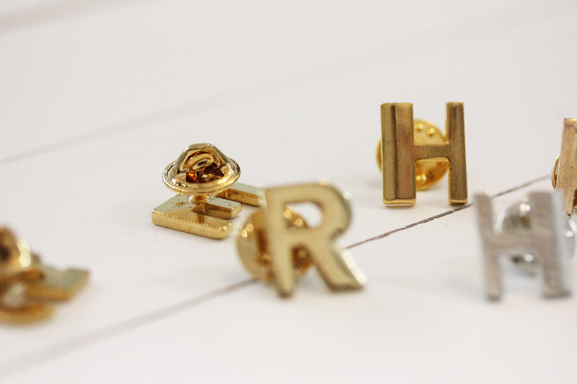 Gold Intial Pin, Initial Pin, Gold Letter Pin, Silver Initial Pin ...