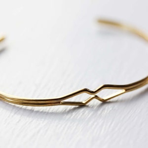 Geometric Cuff Bracelet, Diamond Bend Cuff Bracelet, Gold Cuff Bracelet ...
