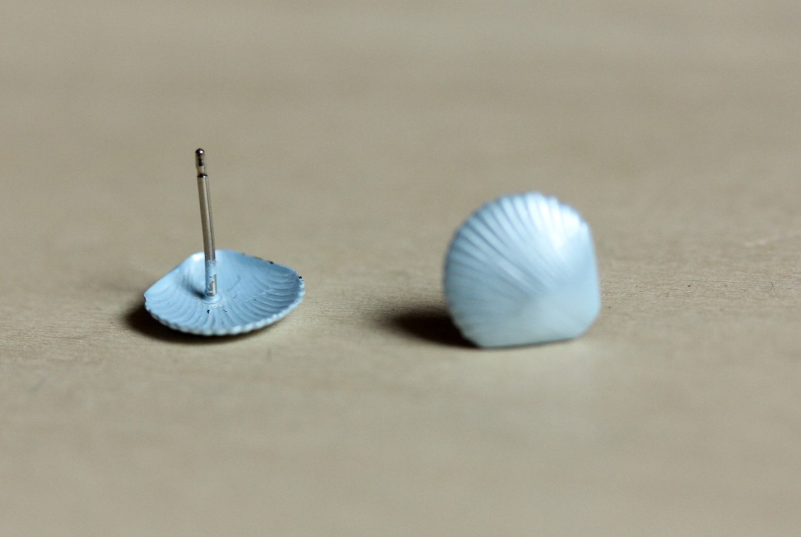 Blue Shell Studs Enamel Shell Studs Seashell Studs Beach | Etsy