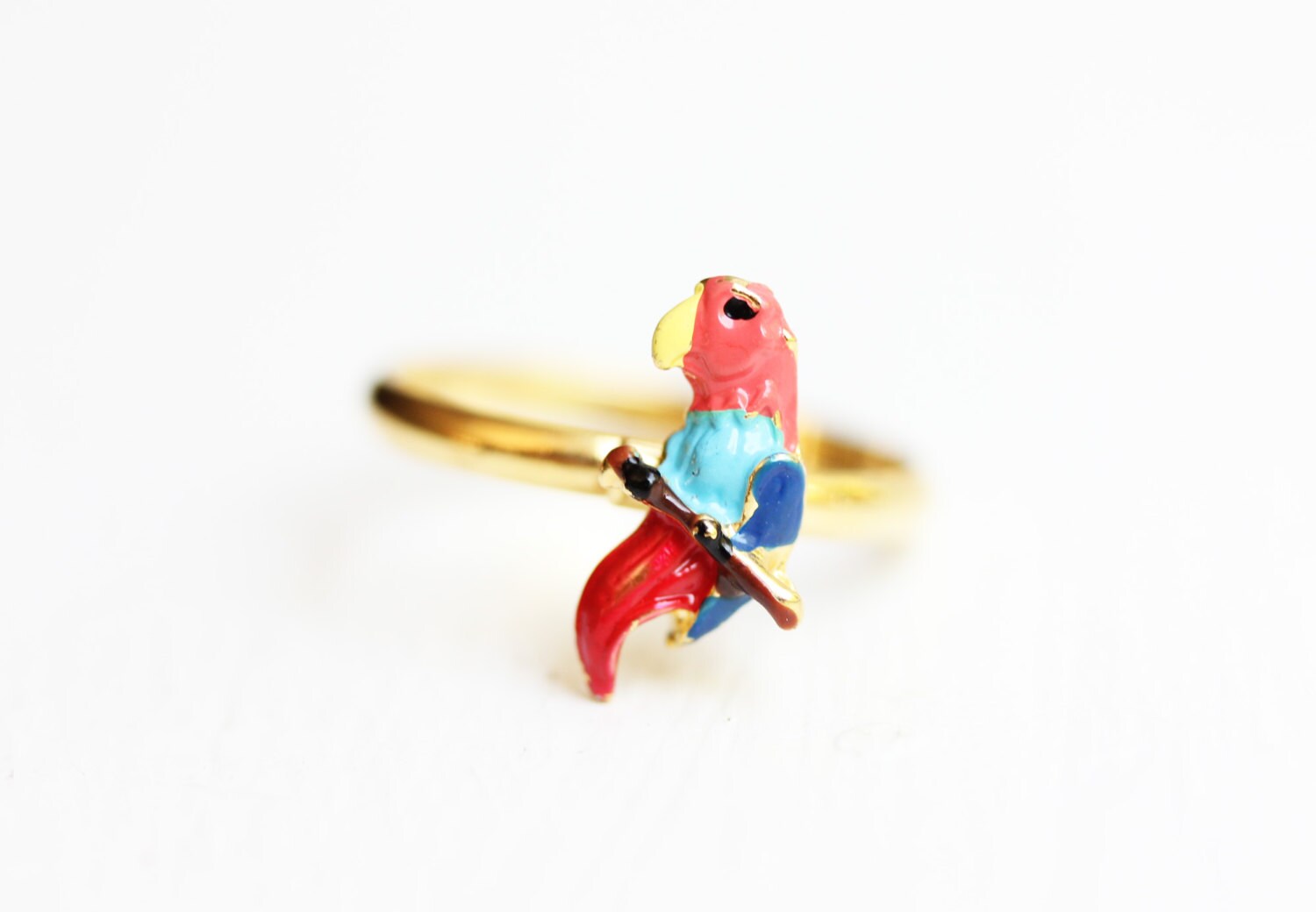 Tropical Parrot Ring | Etsy
