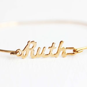 Ruth Name Bracelet Gold, Name Bracelet, Vintage Name Bracelet Gold ...