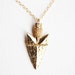 Gold Arrowhead Necklace - Etsy