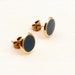 Blue Circle Studs, Navy Studs, Round Navy Studs, Enamel Studs, Round ...