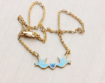 Blue Bird Necklace | Etsy