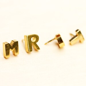 Initial Pin Gold, Small Gold Initial Pin, Letter Pin, Monogram Pin ...