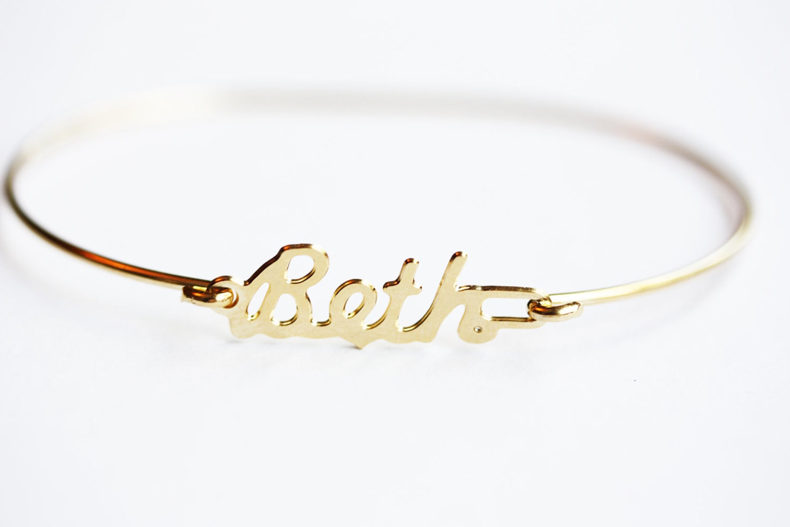 Beth Name Bracelet Gold Name Bracelet Vintage Name Bracelet - Etsy