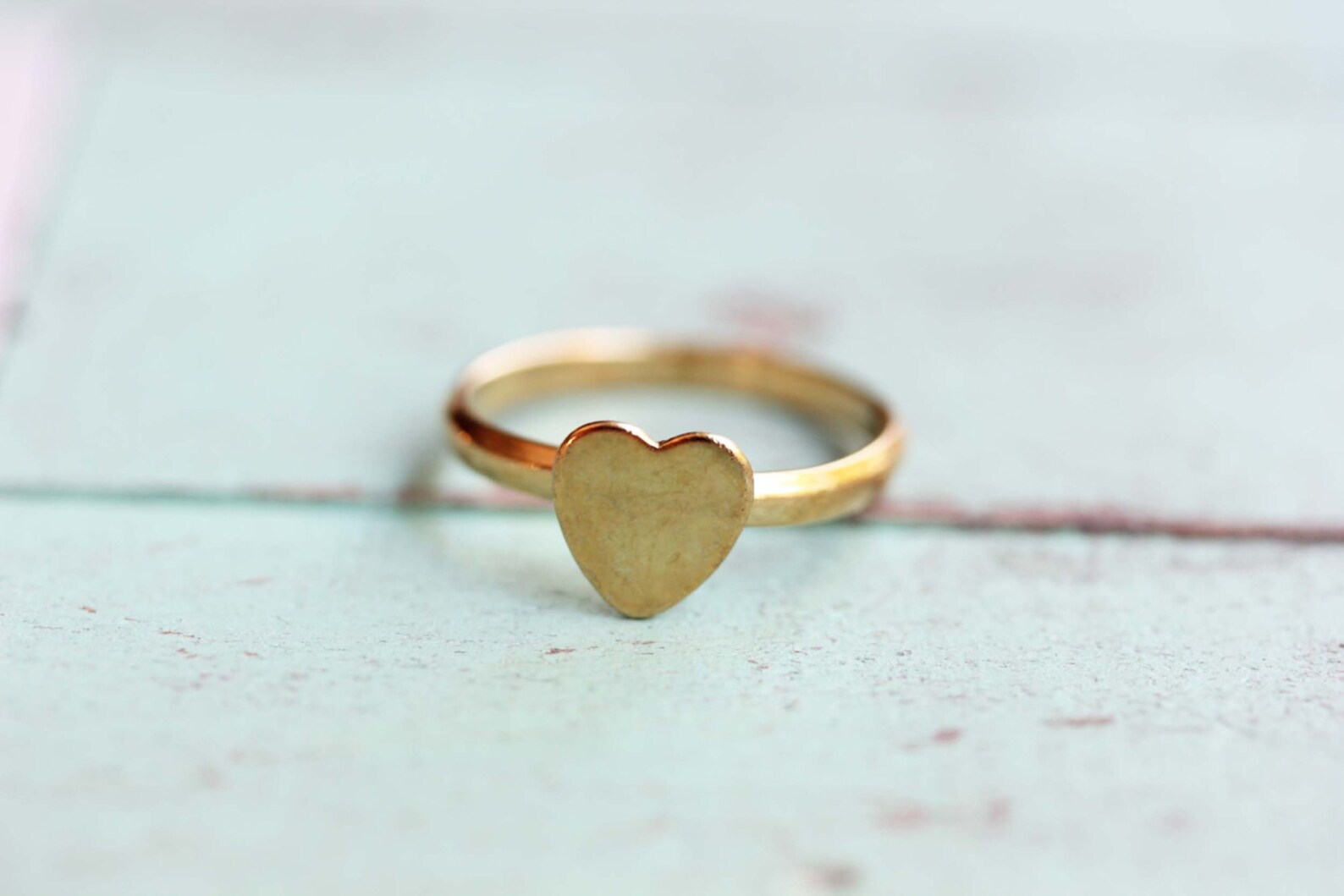 Heart Ring Gold Gold Heart Ring Adjustable Heart Ring Heart - Etsy