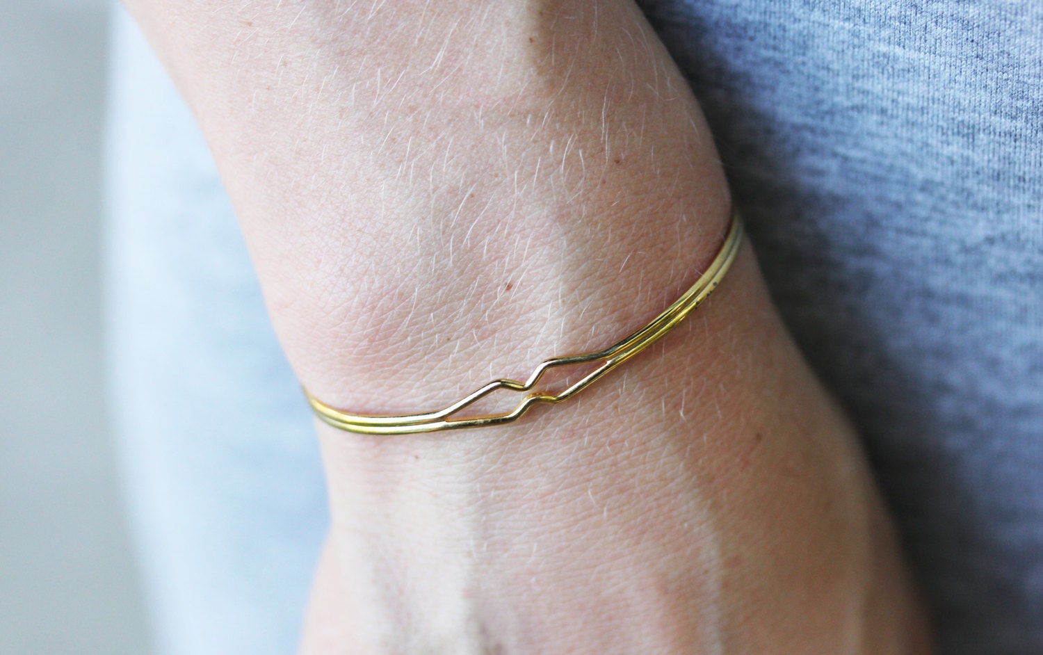 Geometric Cuff Bracelet, Diamond Bend Cuff Bracelet, Gold Cuff Bracelet ...