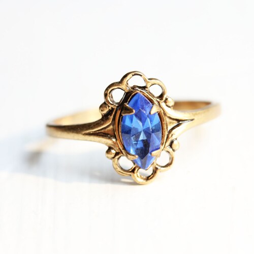 Marquise Crystal Rings Blue Purple Amber Green - Etsy