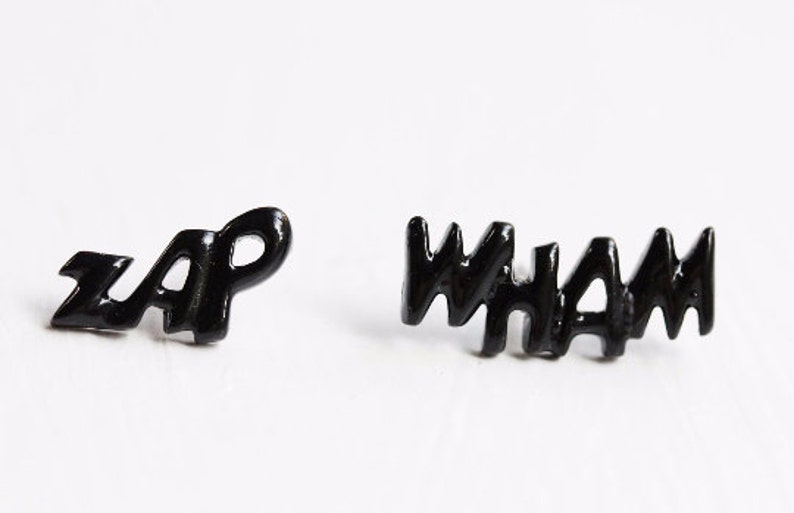 Wham Zap Studs Super Hero Studs Word Studs - Etsy