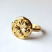 Flower Circle Ring Flower Ring Gold Flower Ring Round Gold - Etsy