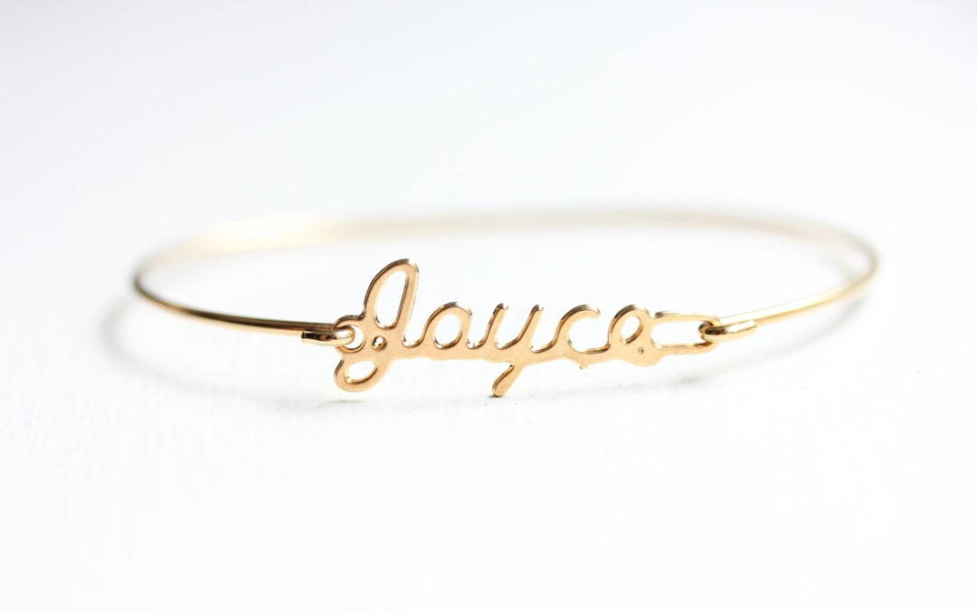 Joyce Name Bracelet Gold, Name Bracelet, Vintage Name Bracelet Gold ...