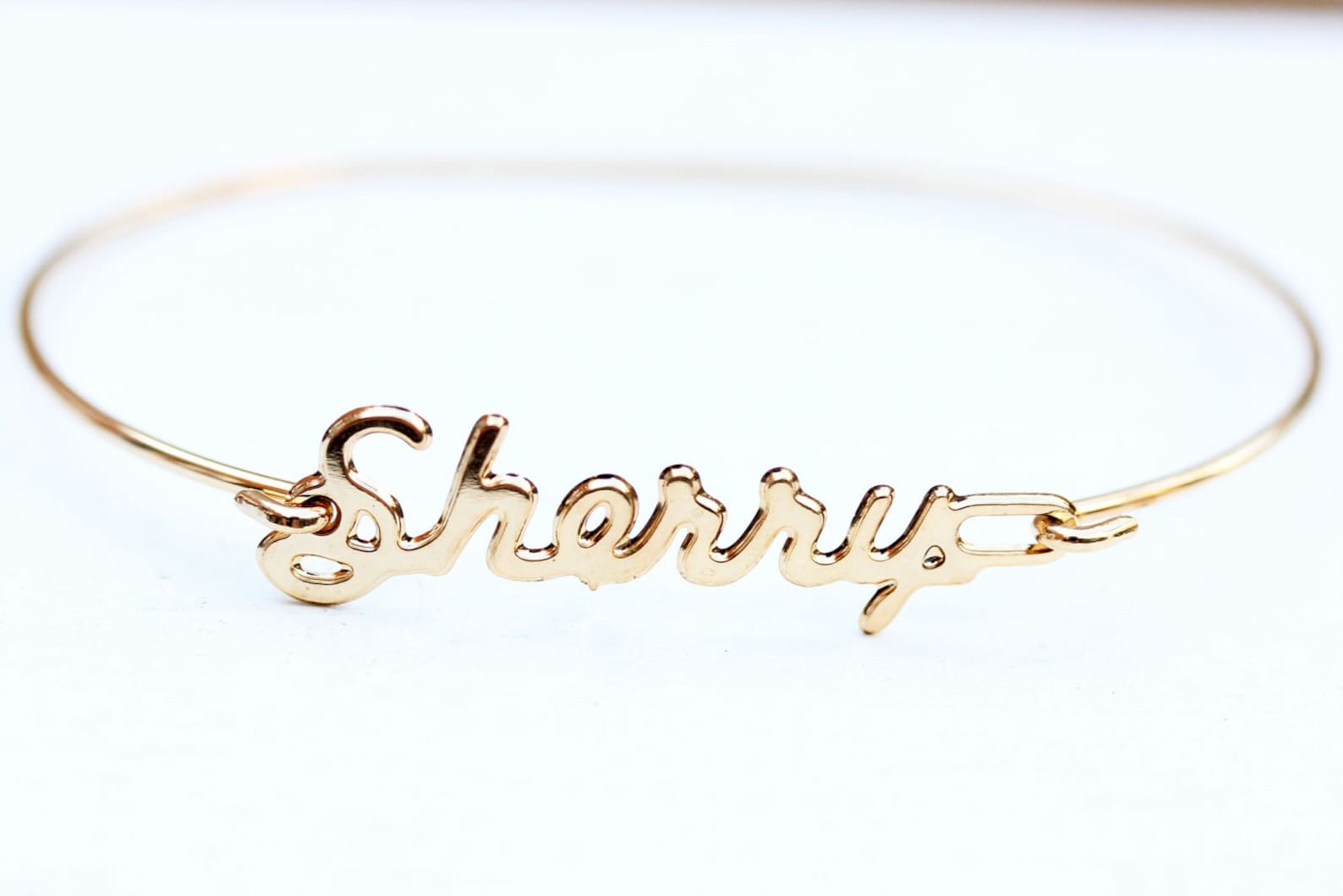 Sherry Name Bracelet Gold Name Bracelet Vintage Name | Etsy