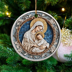 Religious Ornament, Holy Family Christmas Decoration, Religious Holiday ...