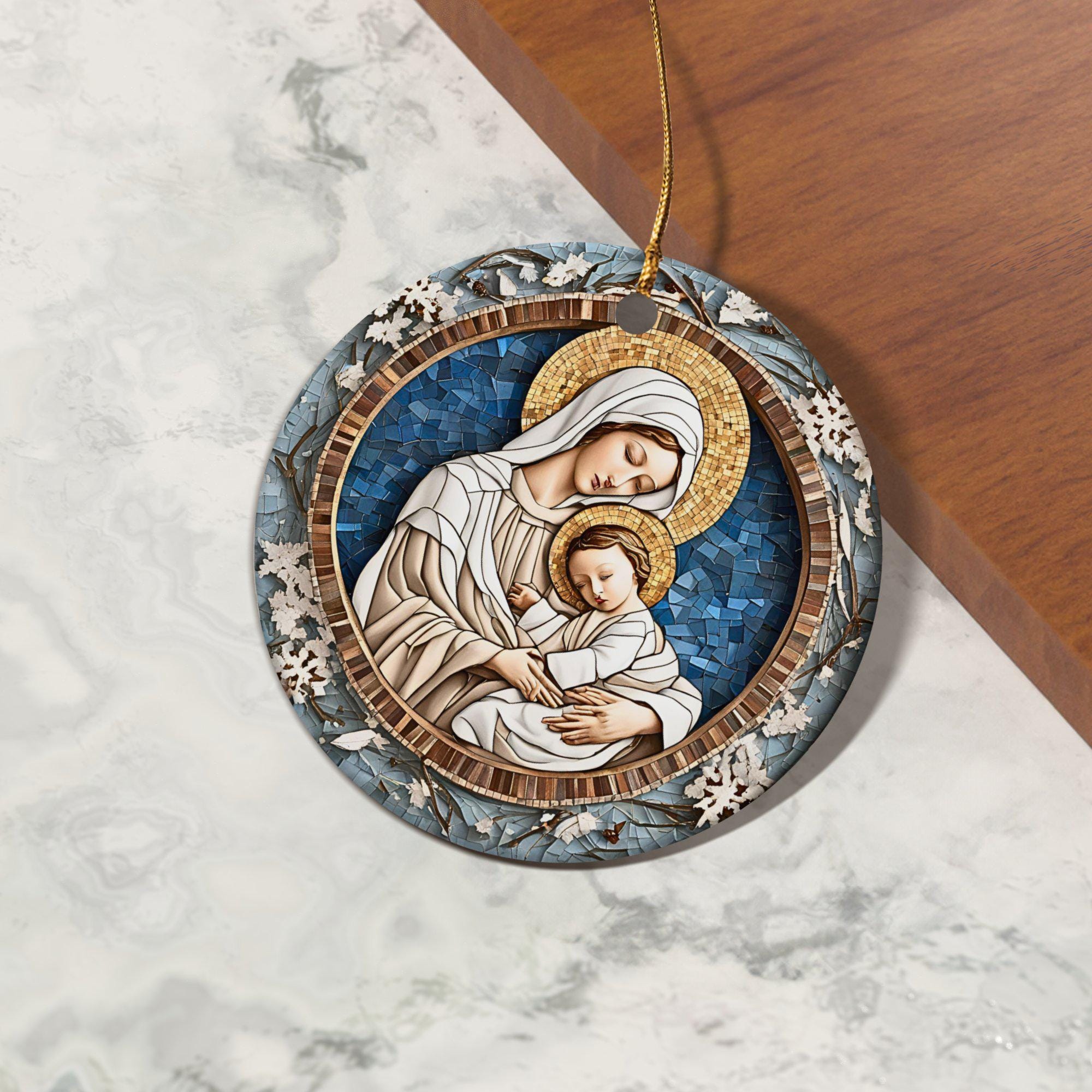 Religious Ornament, Holy Family Christmas Decoration, Religious Holiday ...
