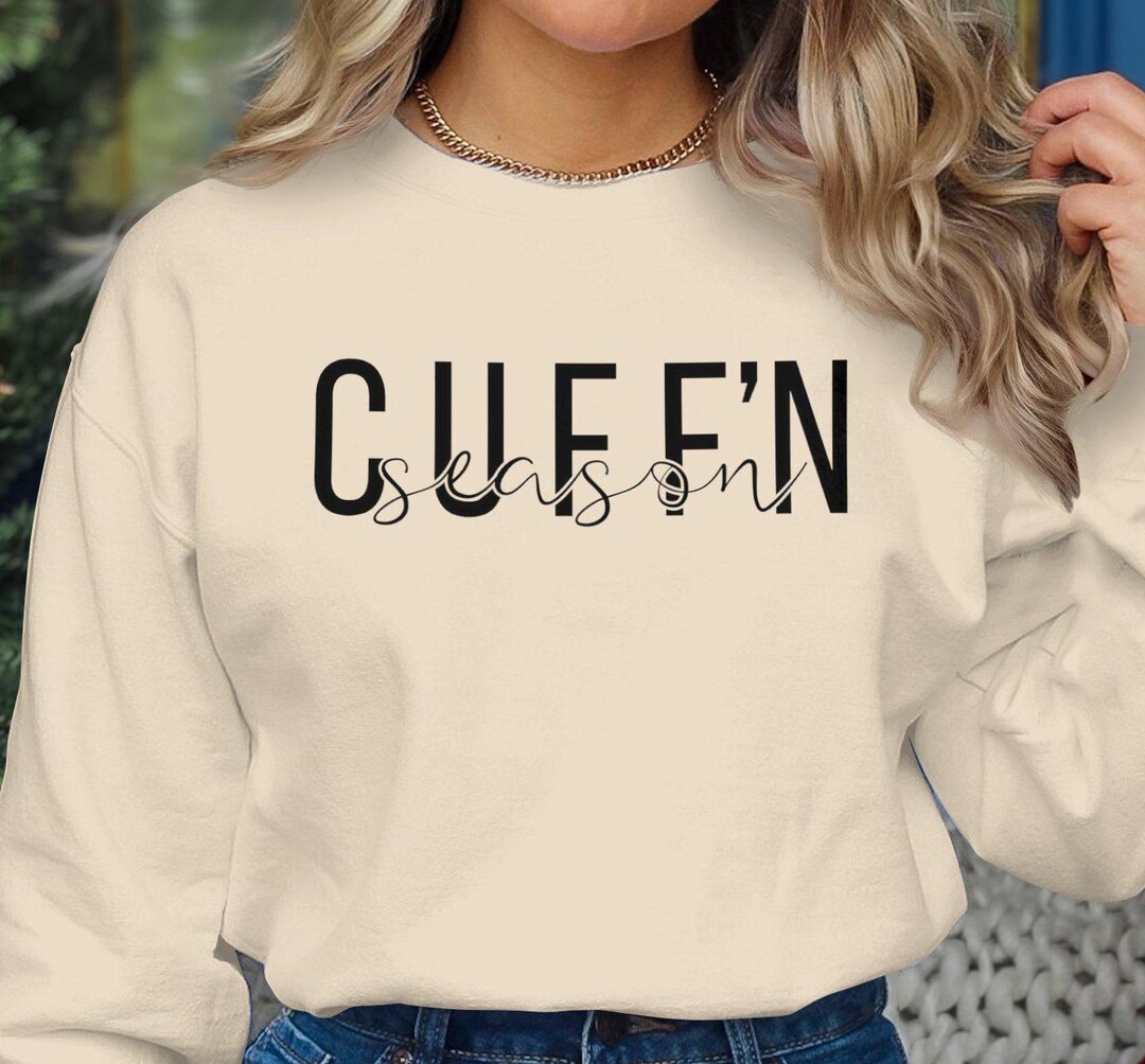 It's Cuffing Season Sweater, Cozy Holiday Sweatshirt, Fall Winter ...
