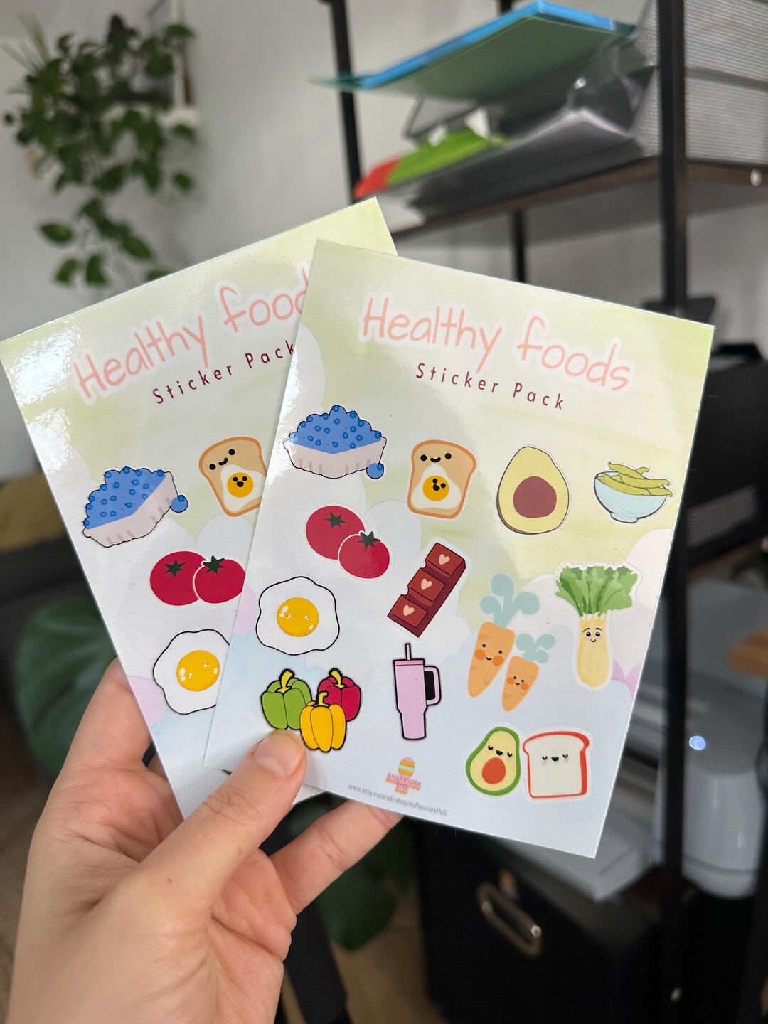 Healthy Food Sticker Sheet | Cute & Colorful Stickers for Planners ...