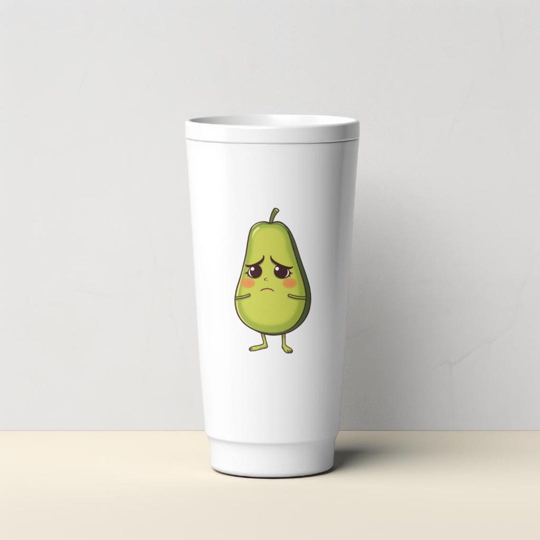 Avocado Sticker, Sad Avocado Sticker, Waterproof Vinyl Sticker, Laptop ...