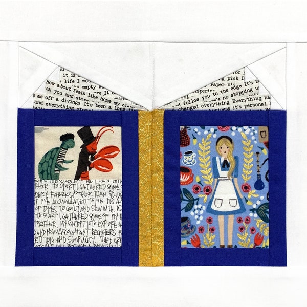 Book Quilt Block - Etsy