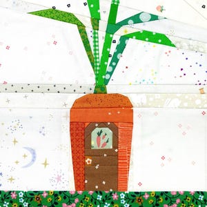 Carrot Cottage Quilt Block FPP Pattern - Etsy
