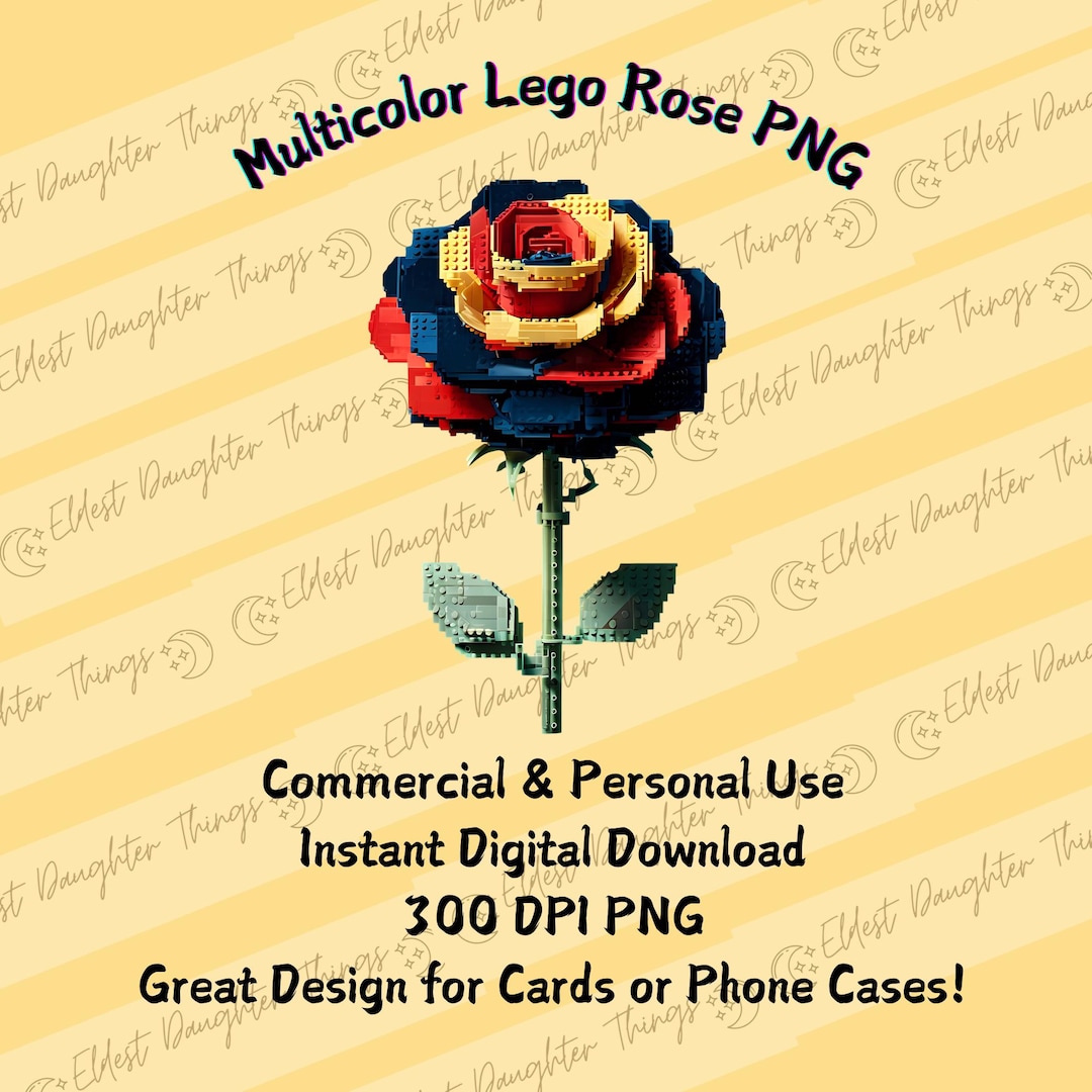 Lego Rose, Lego Flower PNG, Lego Clipart, Commercial Use, Instant ...