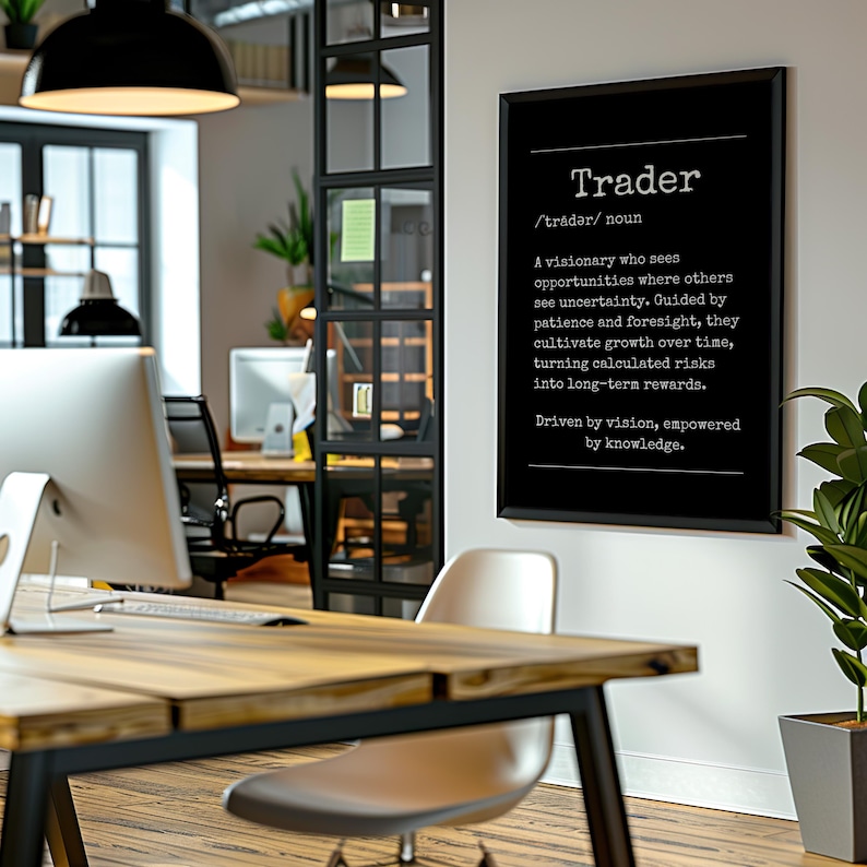 Trader Definition Canvas Print: Motivational Wall Art for Trading ...