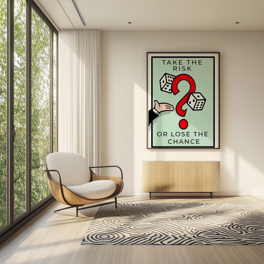 Monopoly Inspired Motivational Quote Poster Print Canvas for Success ...