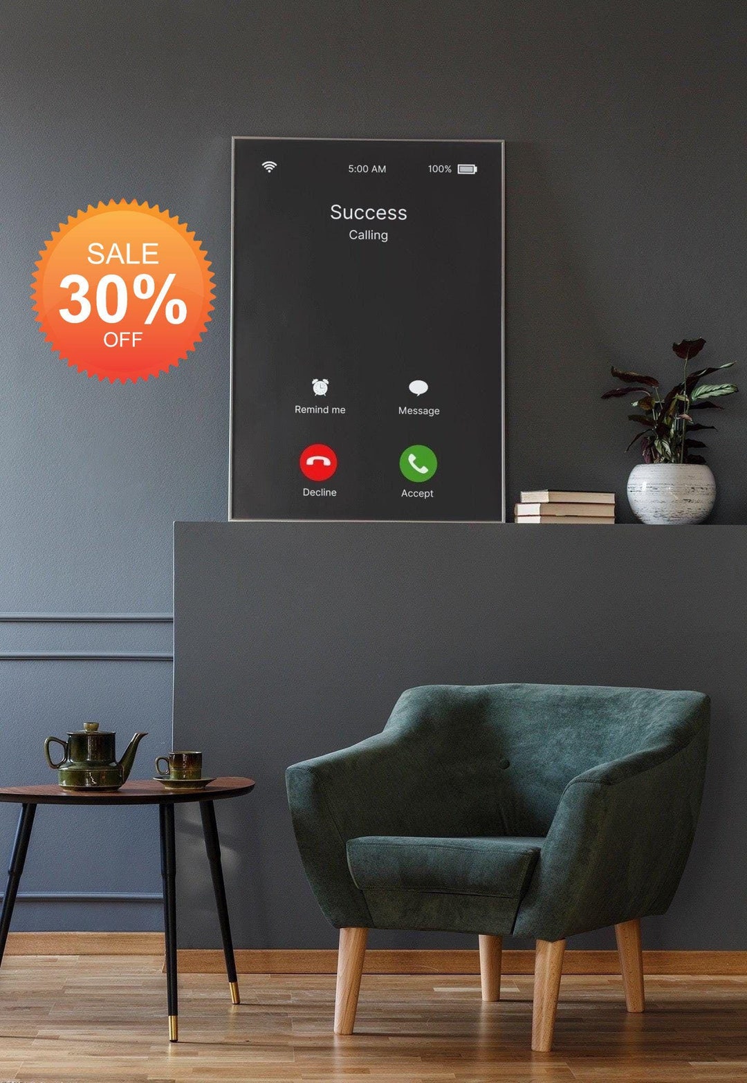 Success is Calling Motivational Success Canvas Wall Art Inspirational ...