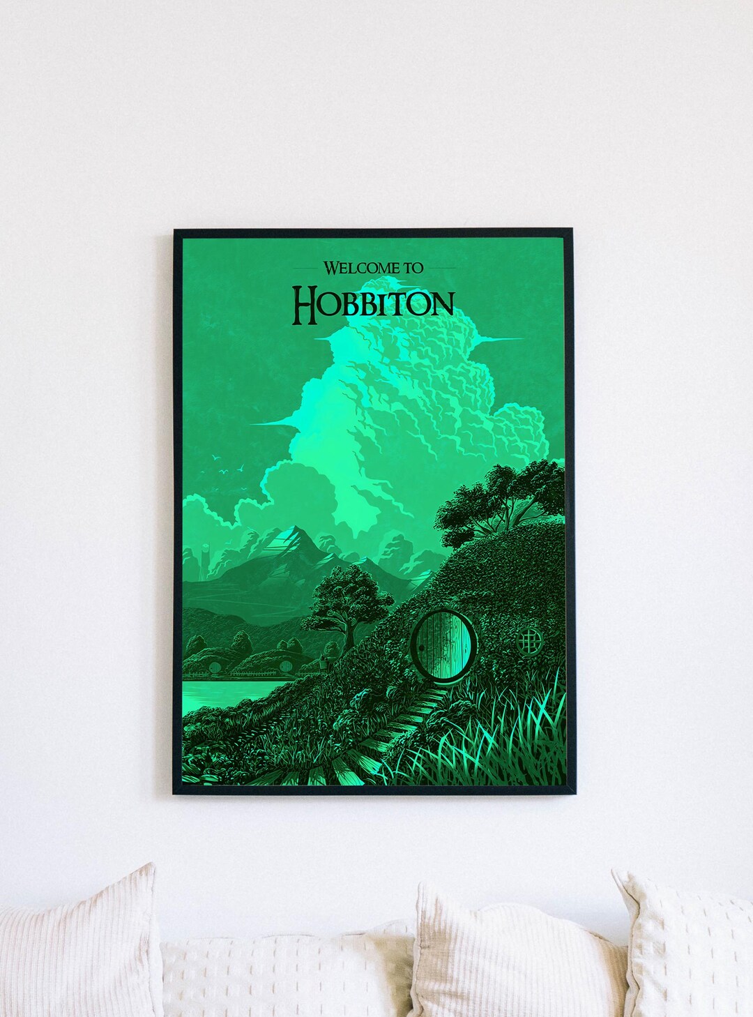 Lord of the Rings Hobbiton Poster Printable PDF, LOTR Hobbiton Middle ...