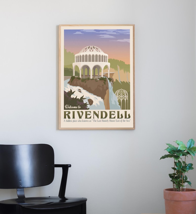 Lord of the Rings Printable PDF, LOTR Rivendell Retro Middle Earth ...