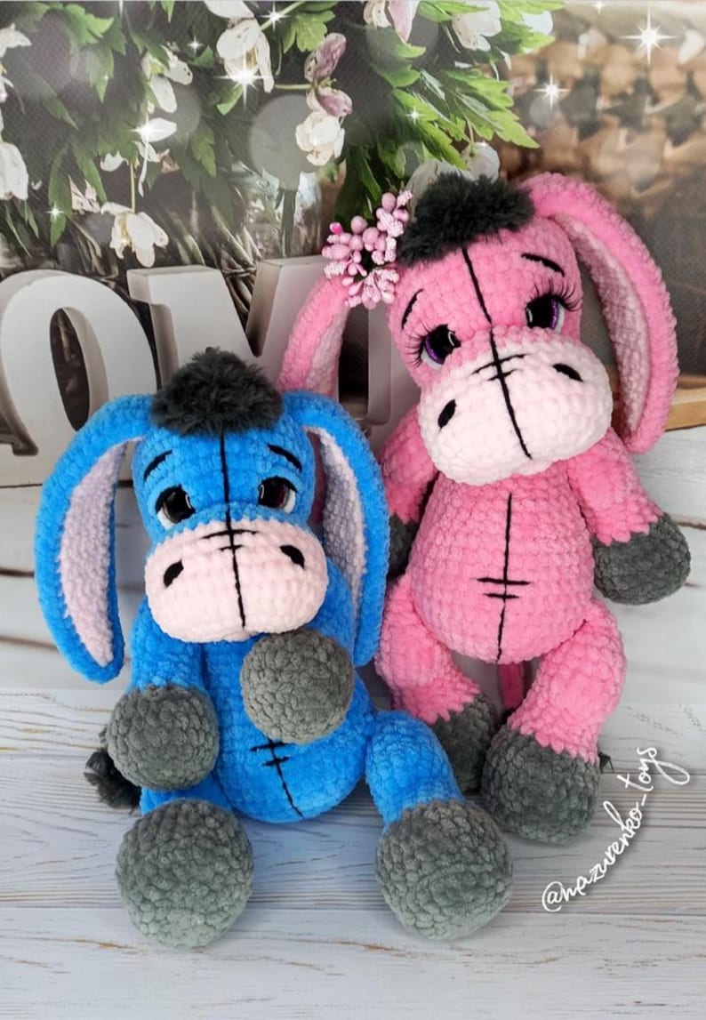 Crochet Donkey Pattern Amigurumi Donkeys Eeyore in English PDF - Etsy