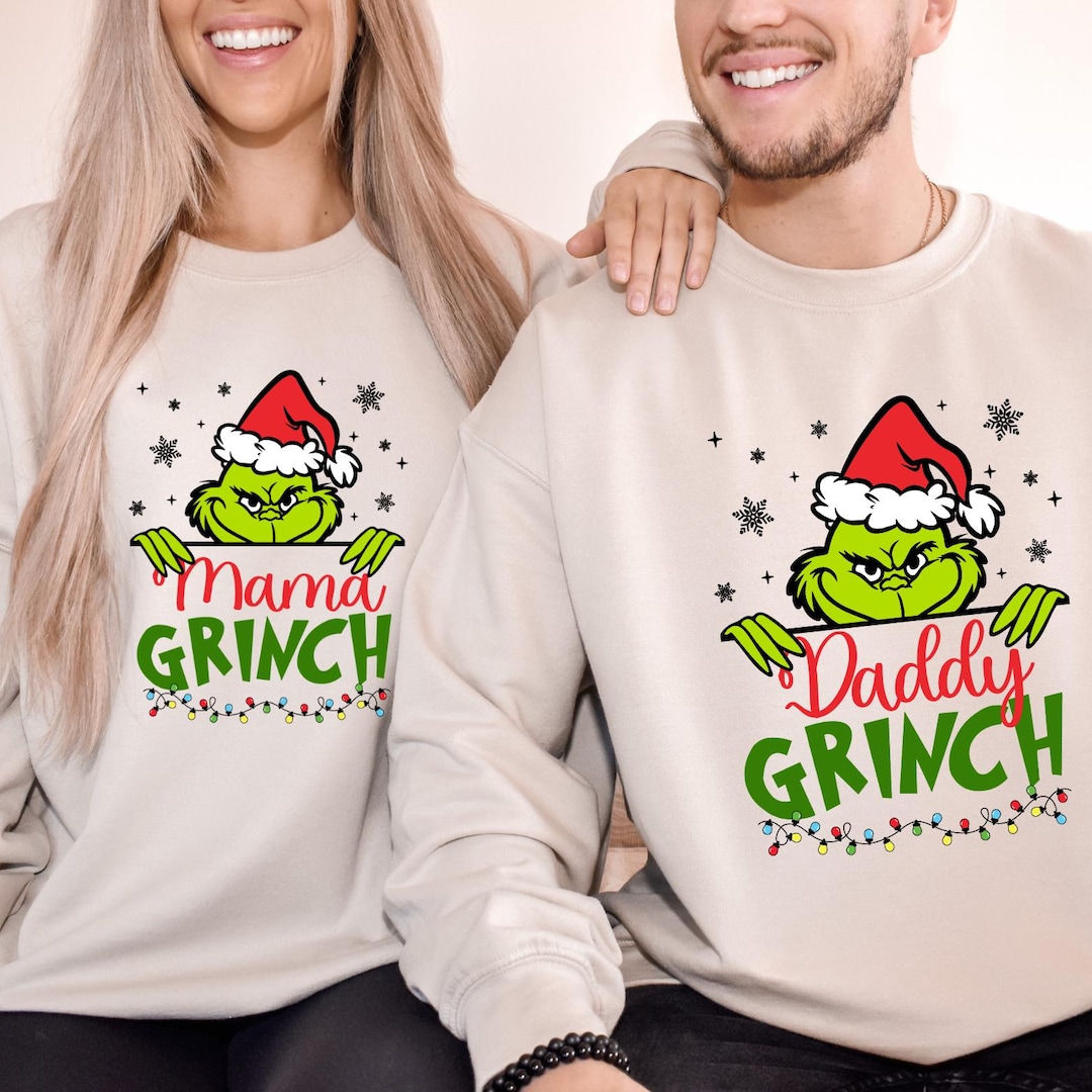 Matching Grinch Family Christmas Sweatshirts , Custom Family Christmas ...