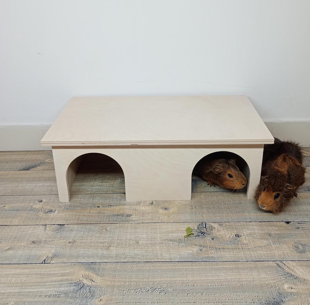 Cozy Wooden Hideaway for Guinea Pigs, Rabbits & Chinchillas. Guinea Pig ...