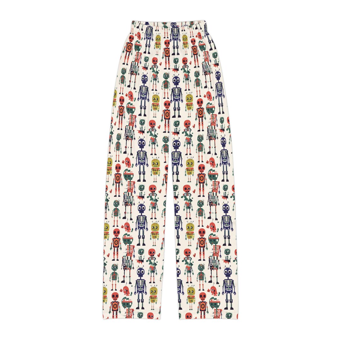 Robot Skeleton Kids Pajama Pants - Etsy