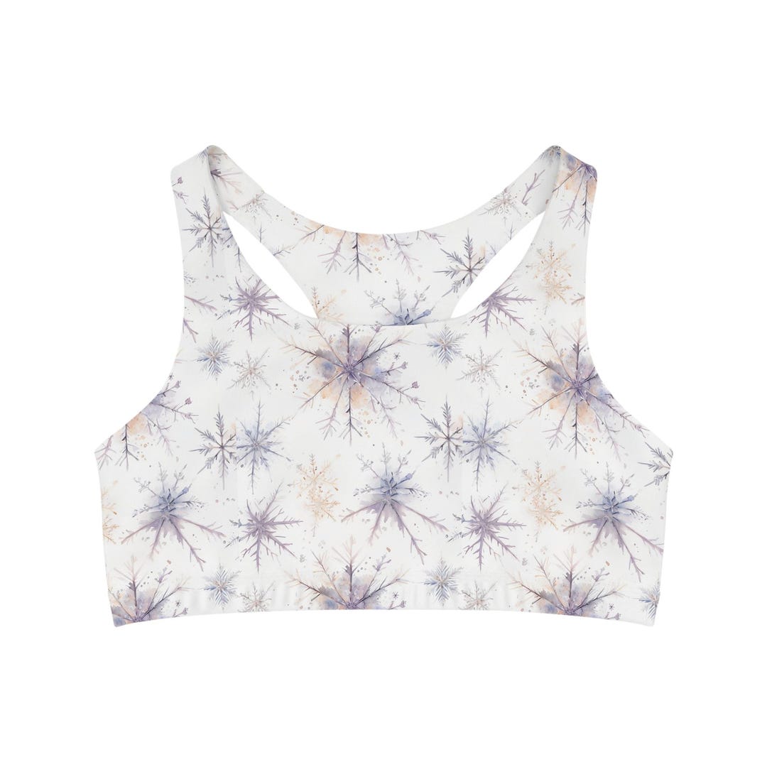 Watercolor Snowflakes Seamless Sports Bra - Etsy