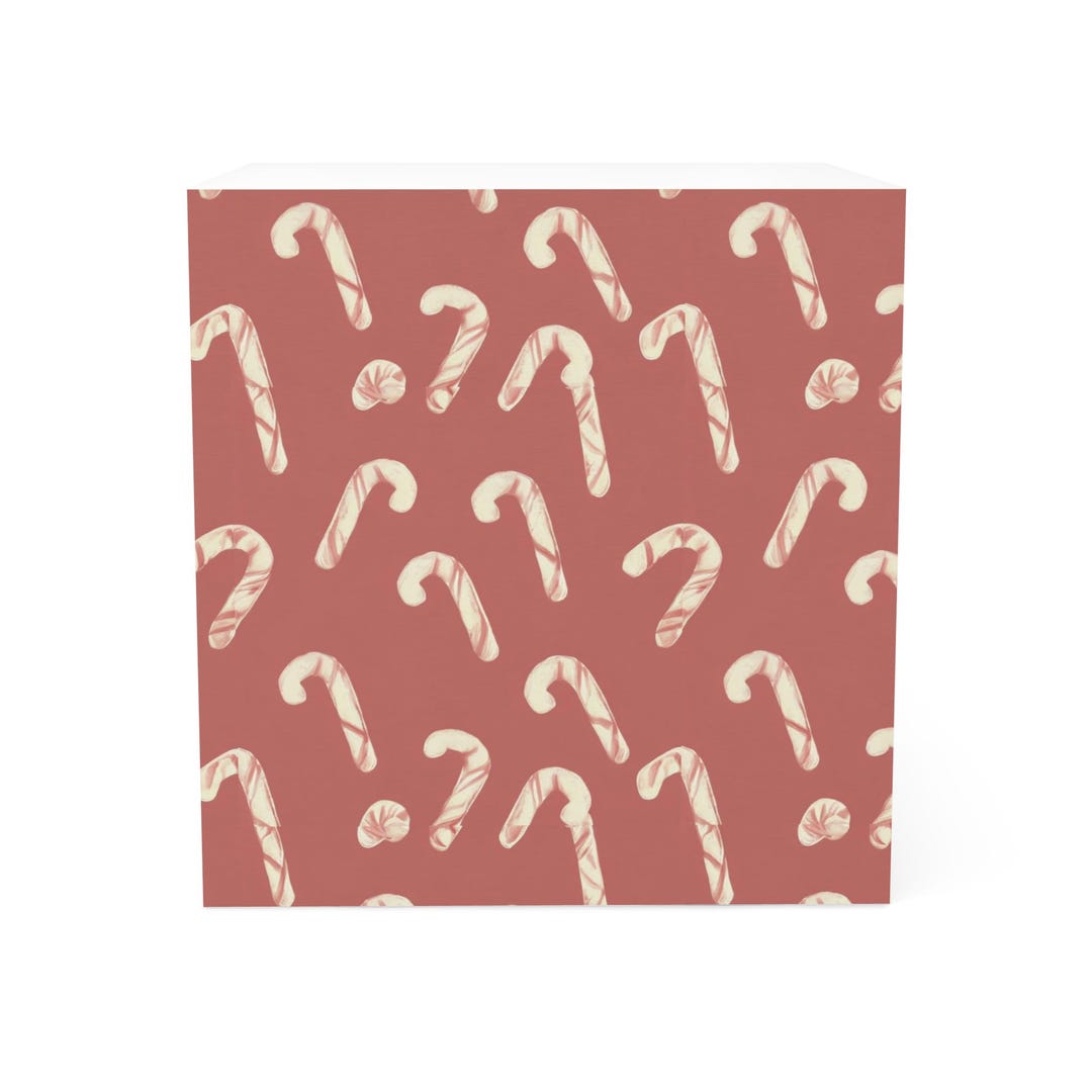 Creamy Candy Canes Note Cube - Etsy