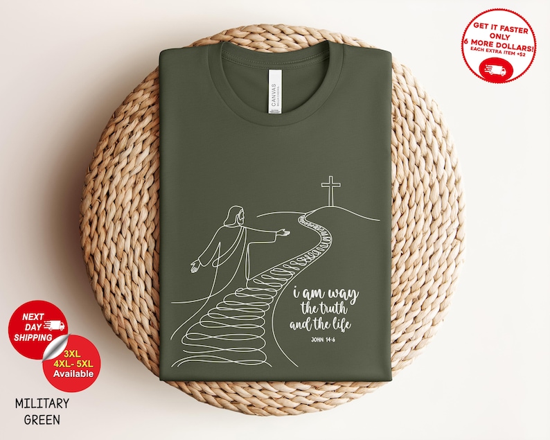 John 14:6 Shirt, Christian Yeshua Jesus Tee - Etsy