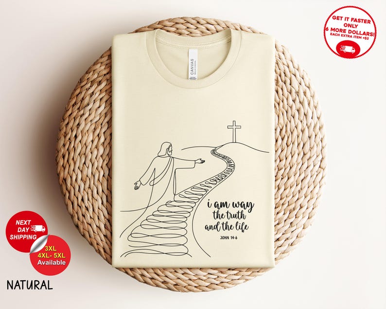 John 14:6 Shirt, Christian Yeshua Jesus Tee - Etsy